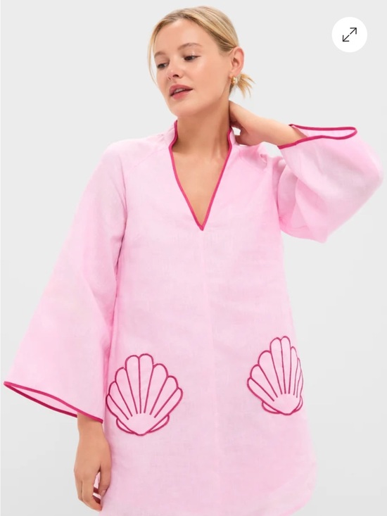 Swim | Hyacinth House Pink Seashell Oceana Mini Dress | Poshmark